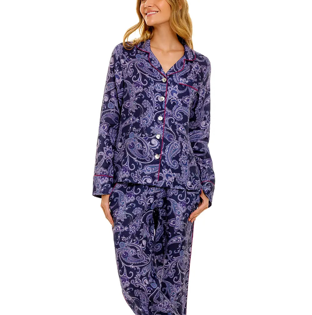 Emma Syrus Blue Long Pajama Set – The Lazy Poet