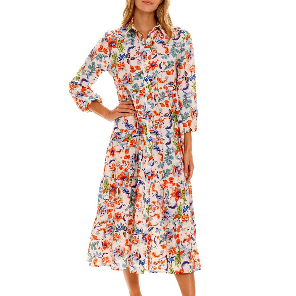 Kaia Bello Ravello Red Longsleeve Dress – The Lazy Poet